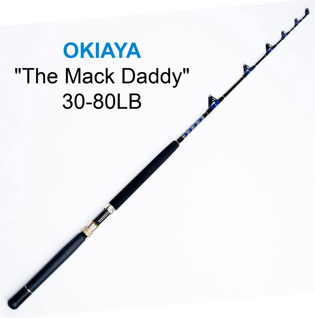 30-80LB MACK DADDY SALTWATER BIG GAME ROLLER ROD | Okiaya Fishing Rods ...